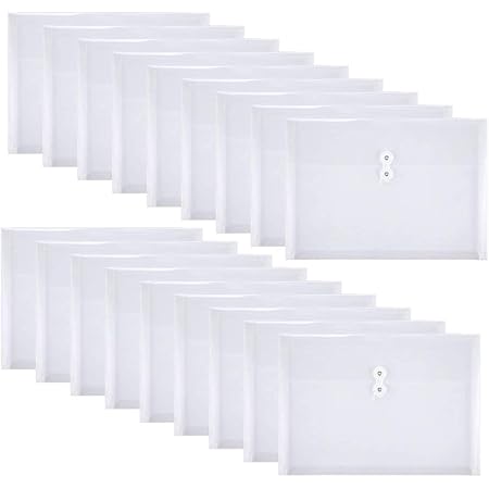 Amazon.com : 18 Packs Plastics Legal Size Filing Envelopes Clear File ...