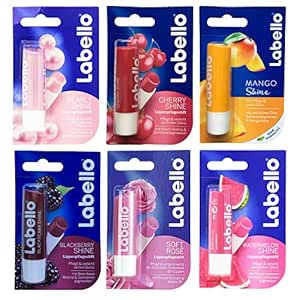Amazon.com: Paquete de bálsamo labial que contiene 6 bálsamos labiales ...