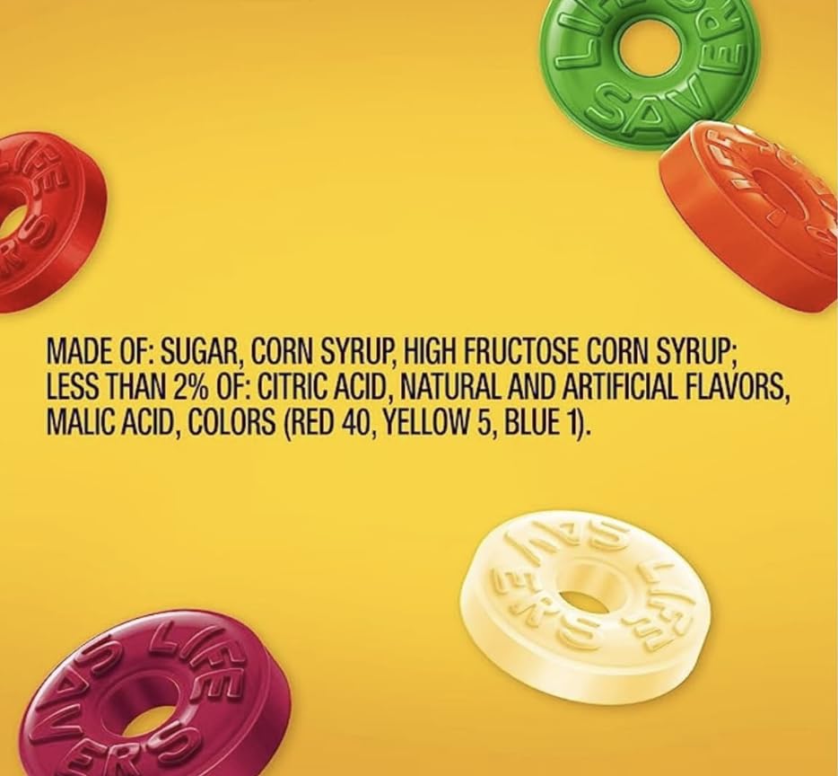 Lifesavers Fruit Variety – Caramelo duro de 10 sabores, bolsa de 14.5 ...