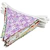 Amazon.com: 10M/32Ft Triangle Bunting Banner, 36 Pcs Cotton Fabric ...
