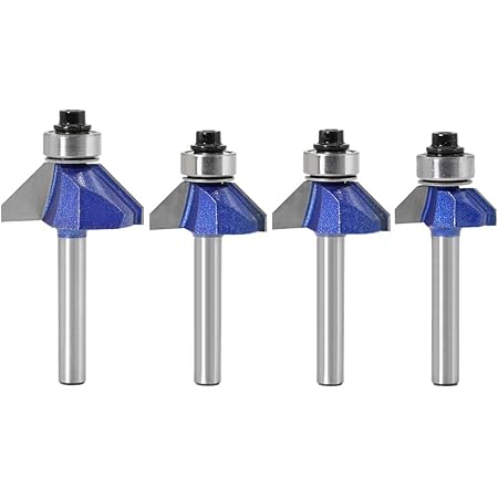 Yonico Chamfer Router Bits Edge Forming 45 Degree 1/4-Inch Shank 13105q ...
