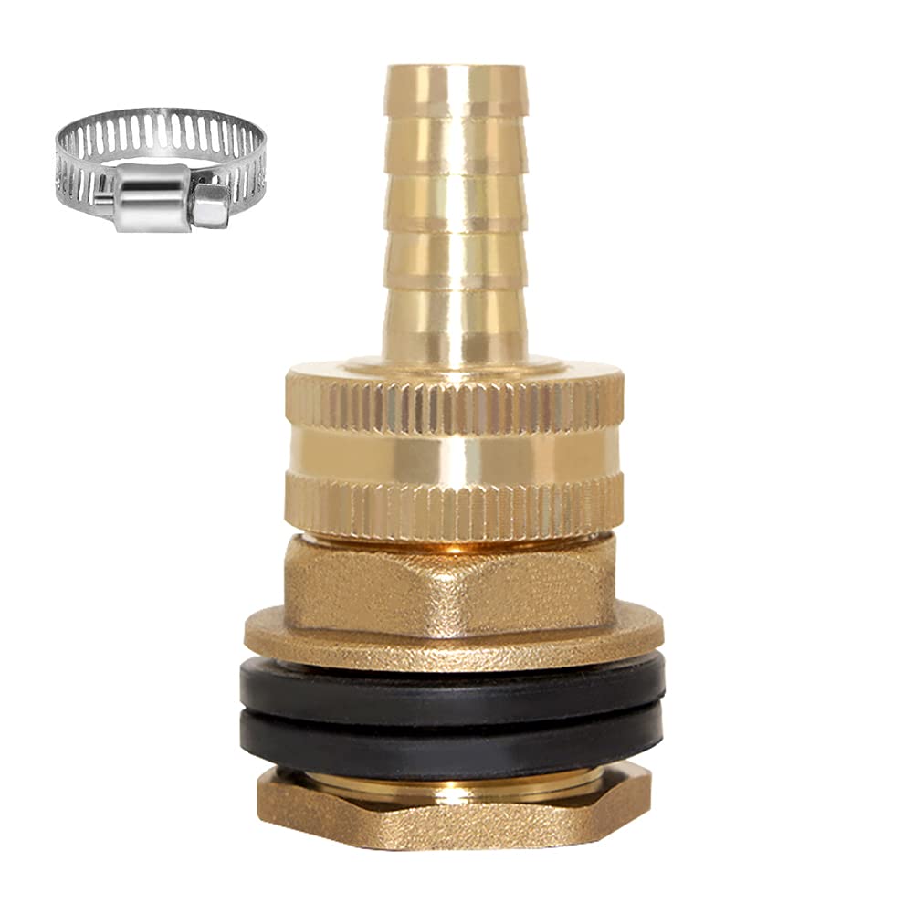 Amazon.com : Joywayus Brass 1/2" NPT Female x 3/4" GHT Male Water Tank ...