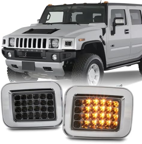 Amazon.com: AKKON - Fits 2003-2009 Hummer H2 [USA Model] LED Chrome ...