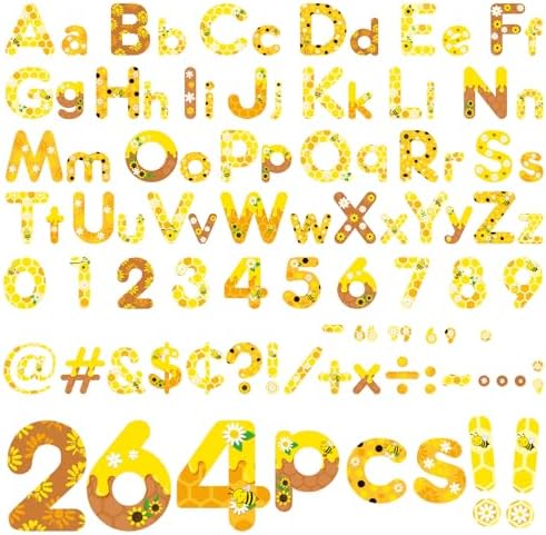Amazon.com: 264 PCS Bee Bulletin Board Letters Set, Bulletin Board ...