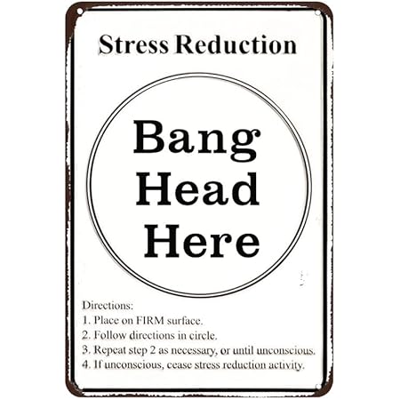 Amazon.com: New Metal Sign Aluminum Sign Stress Reduction Kit Bang Head ...