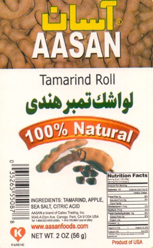 Amazon.com : AASAN Tamarind Roll (Lavashak Tamber Hendi) 2 oz - Pack of ...