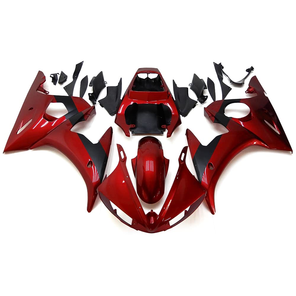 Amazon.com: Sportfairings Red Fairings Fit for Yamaha YZF600 R6 2003 ...