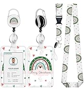 Amazon.com : Christmas ID Badge Holder with Lanyard, Christmas Tree ...