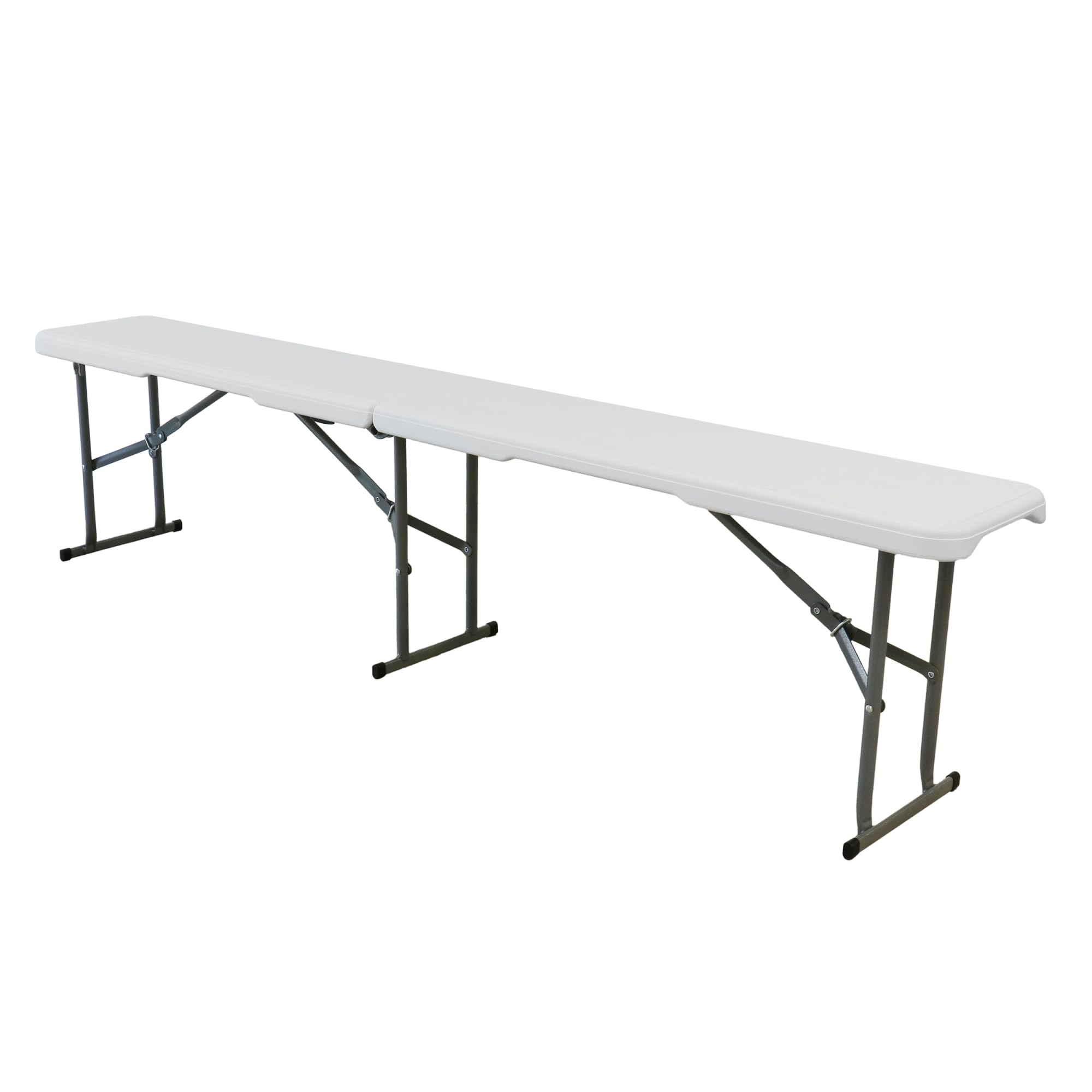 Amazon.com: Elama 6 Foot Folding Bench, White Plastic Folding Bench ...
