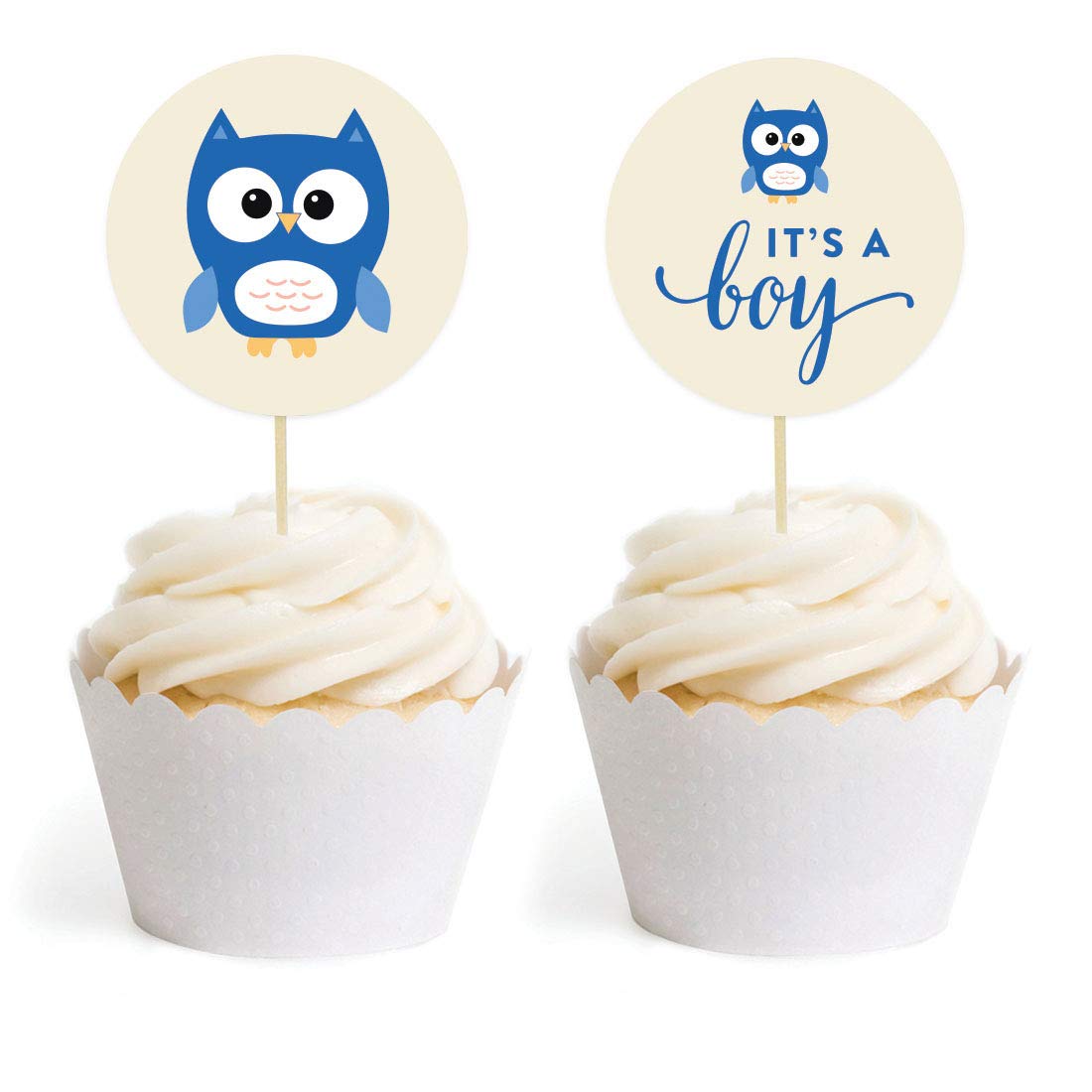 Owl Baby Shower Cake Topper