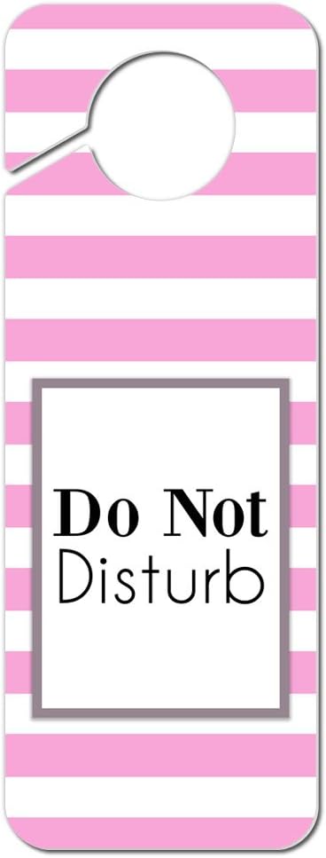 Amazon.com: GRAPHICS & MORE Do Not Disturb Striped Pink and White ...