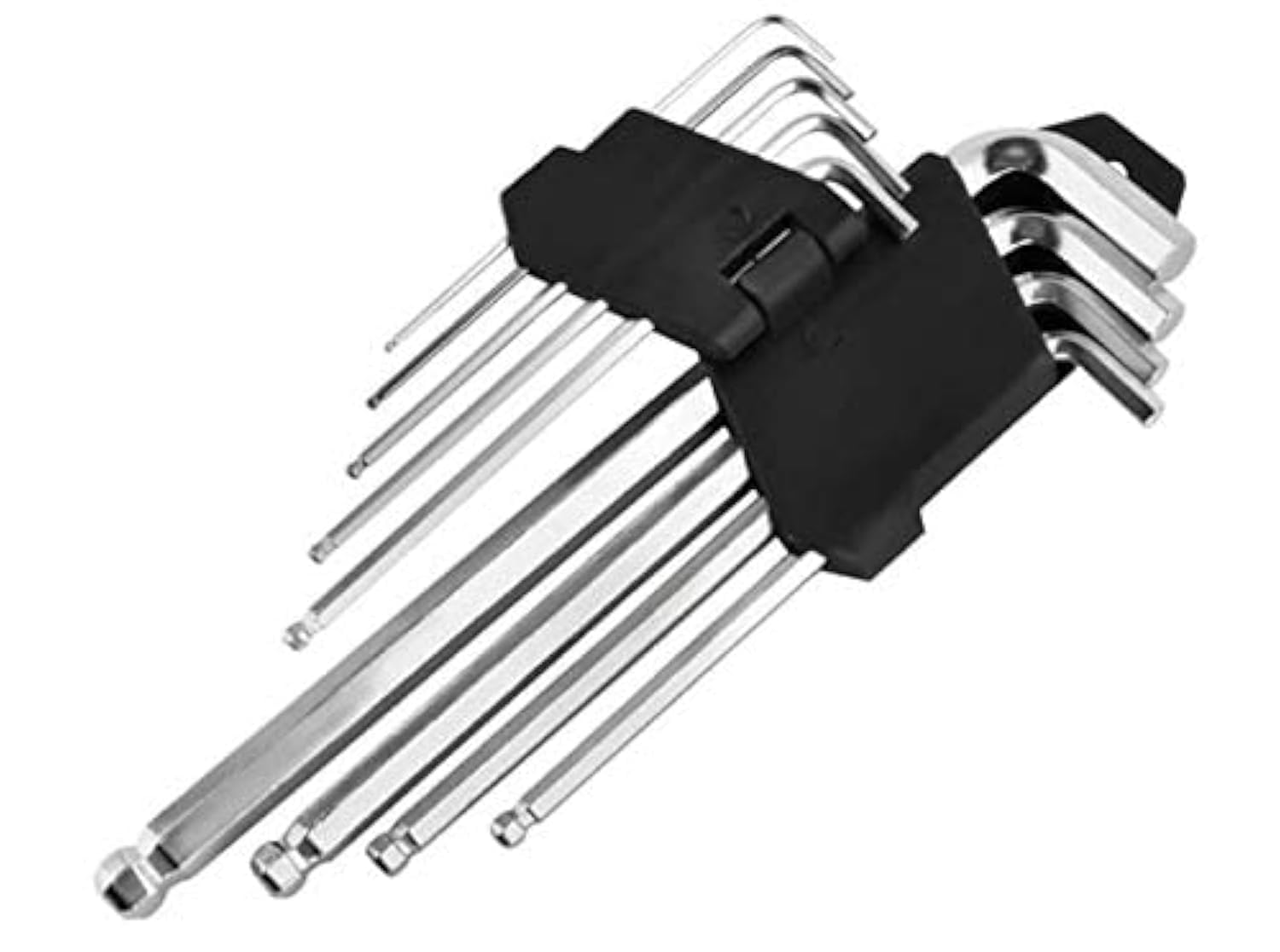 Inditrust 9 pcs LONG ALLEN KEY SET Ball Point Chrome Vanadium Steel ...