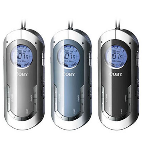COBY CX-9SVR Mini Digital AM/FM Radio with Neck Strap in Silver ...
