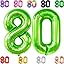 Amazon.com: KatchOn, GIant Purple 80th Number Balloons - 40 Inch | 80th ...