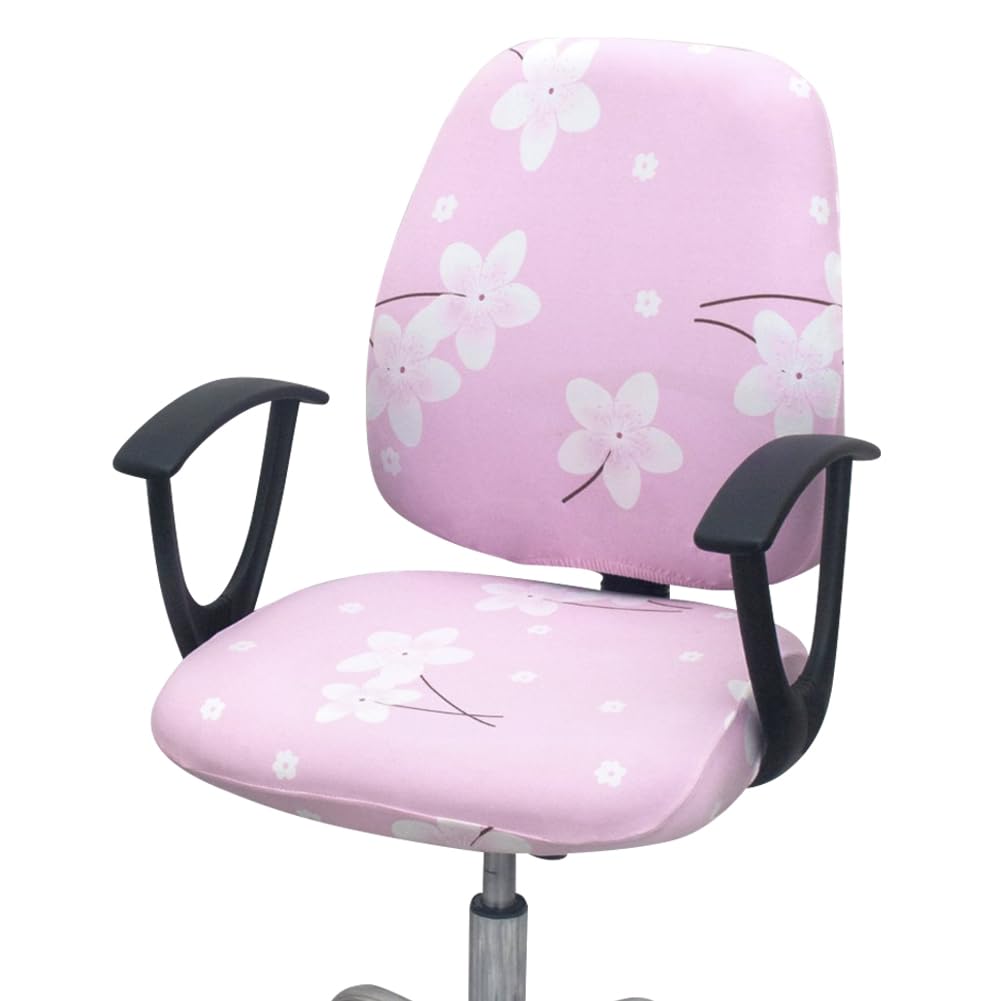 Pink Desk Chair Cover Pink Leopard Print Office Chair Cover Stretchable ...
