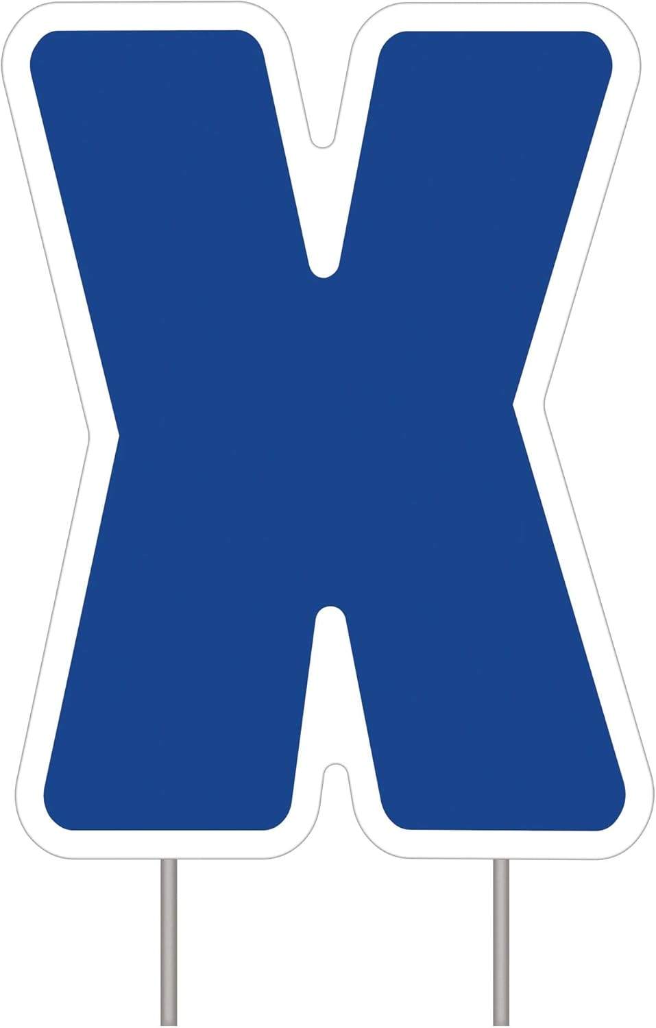Amazon.com: Elegant "X" Blue Yard Sign - 25" x 19" (1 Pc.) - Stand-out ...