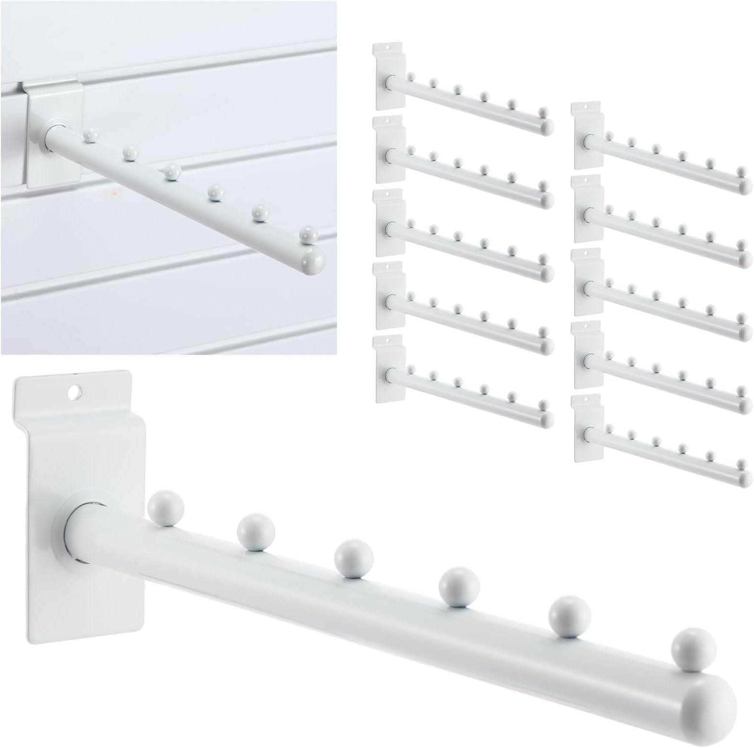 Amazon.com: Yaocom 10 Pack 6 Ball Waterfall for Slatwall, 12 Inch Oval ...