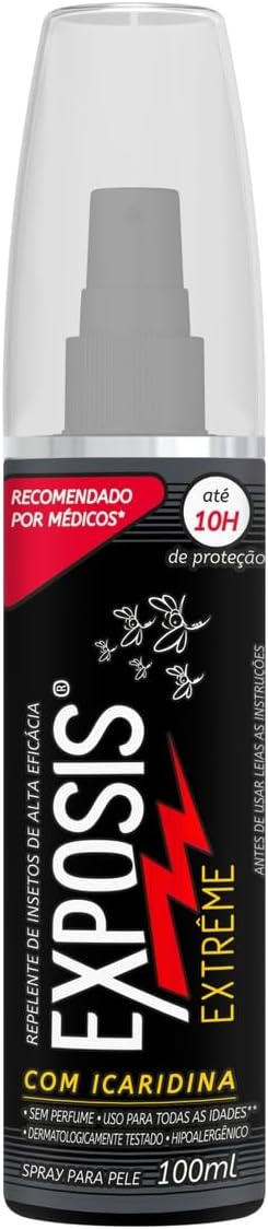 Exposis Extreme, Repelente com Icaridina, Protege por Até 10h, Spray ...