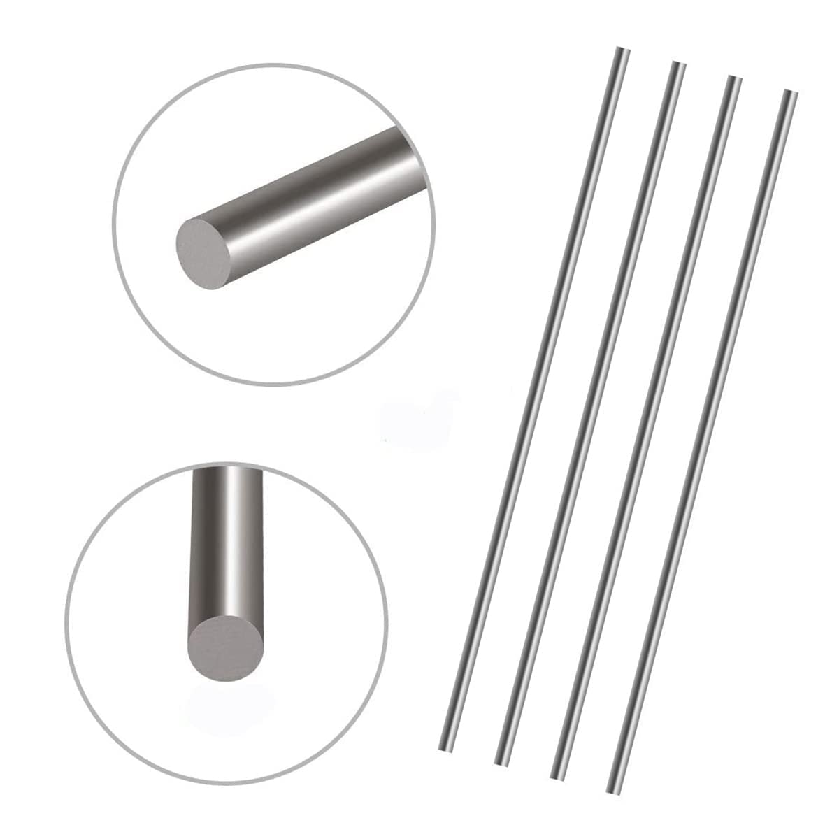 Snapklik.com : 304 Stainless Steel Round Rods 25mmx60mm Solid Shaft Rod ...