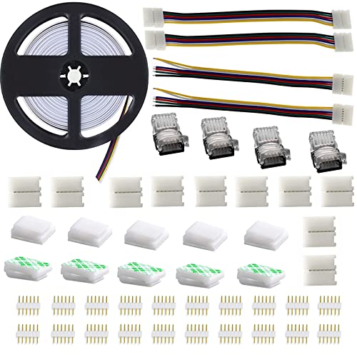 YAJIERUI 6 Pin LED Strip Connector Kit Include 16.4ft Strip Extension ...