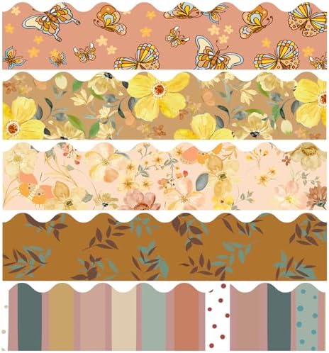 Amazon.com: AnyDesign 65Ft Vintage Wild Floral Bulletin Boards ...