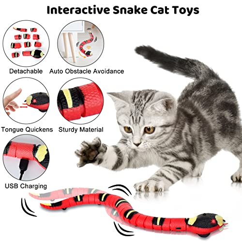 Snapklik.com : Vrbabies Snake Cat Toy, Smart Sensing Cat Toys For Cats ...