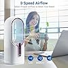Amazon.com: KONSIDEN Bladeless Desk Fan, 11.8 Inch Small Rechargeable ...