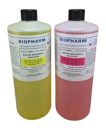 Biopharm pH Buffer Calibration Solution 2-Pack | Quart (1 L) Bottles ...