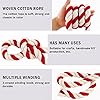 Amazon.com: SINYLOO Natural Thick Cotton Rope, 1 Inch x 50 Feet, Red ...