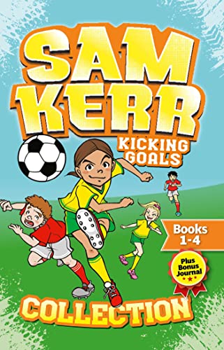 Sam Kerr Kicking Goals Collection: 4 books and bonus soccer journal ...