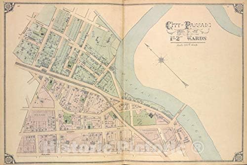 Amazon.com: Historic Map - 1877 Passaic County, New Jersey (N.J.), City ...