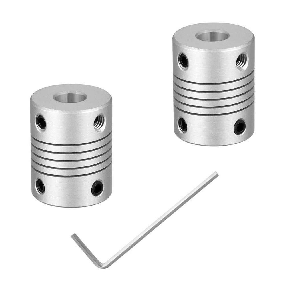 Sunerly 2Pcs Flexible Couplings 5mm to 8mm NEMA 17 Shaft Coupler ...