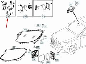Amazon.com: GTV INVESTMENT MB S-CLASS W222 Right Headlight Repair Kit ...