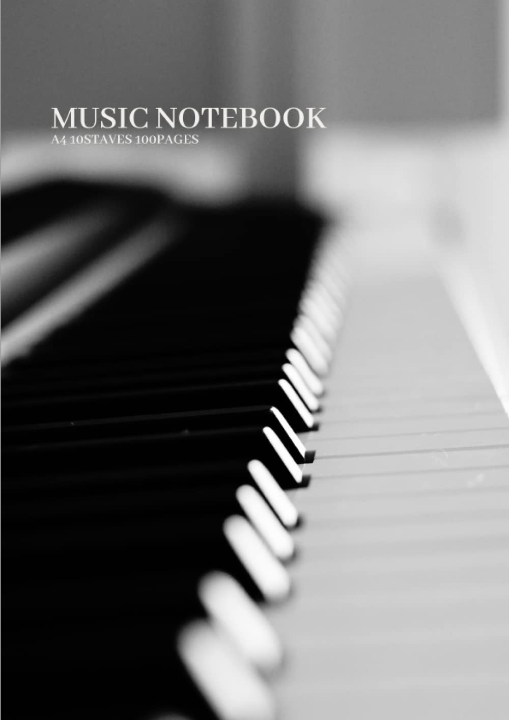 Amazon | MUSIC NOTEBOOK 音楽ノート 5線譜: A4サイズ 無地 5線譜 10段 100ページ ピアノアートフォト表紙 ...