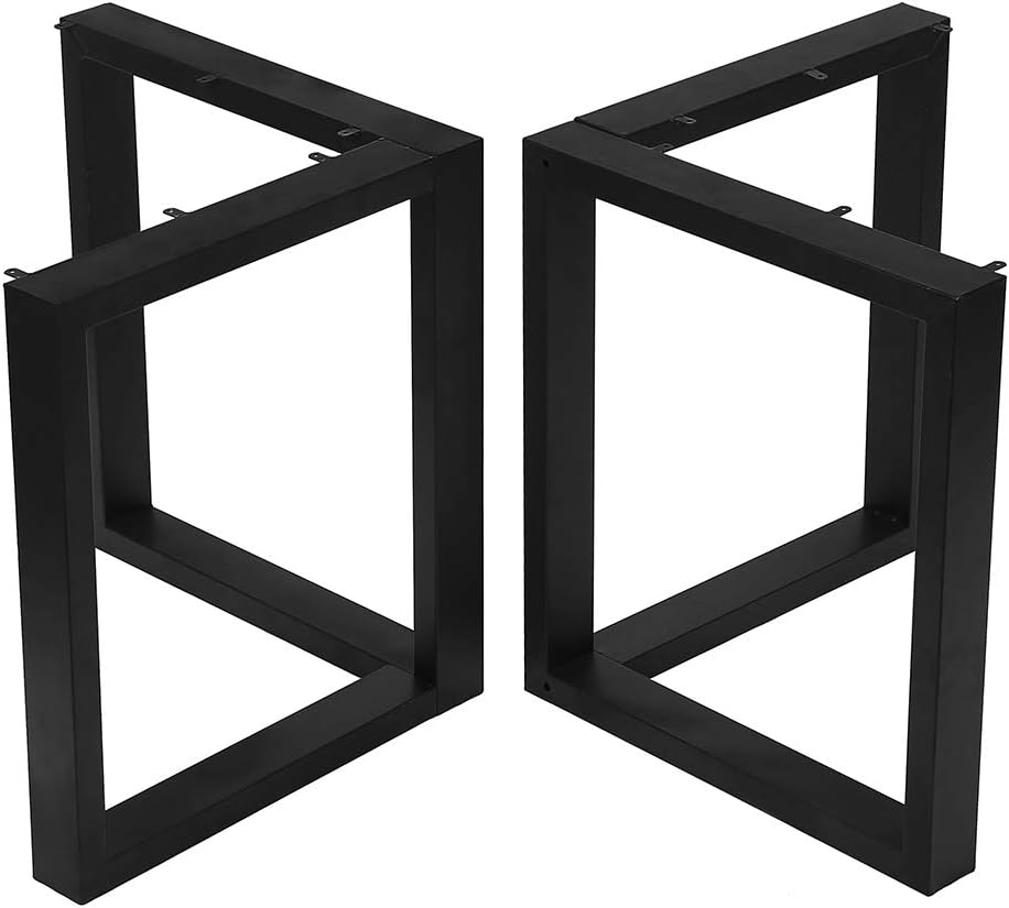 Amazon.com: Garvee Metal Table Leg Square Industrial Steel Tube Desk Legs 28" H x 31" W Heavy ...