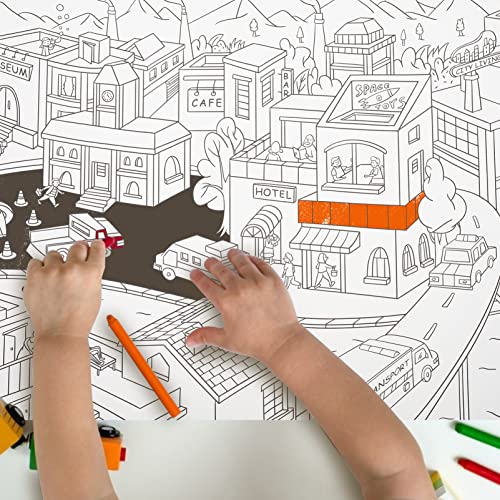 Toyvian Giant Coloring Poster City Themed Large Coloring Poster Jumbo ...
