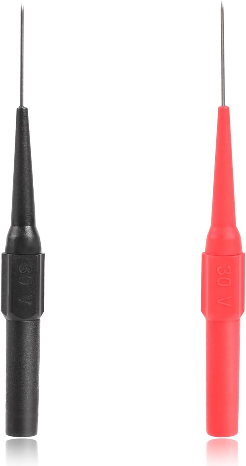 2 Pcs 0.7mm Multimeter Test Probe Pins, Wire Piercing Probe Insulation ...