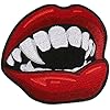 Amazon.com: Iron On Vampire Fangs Embroidered Patch