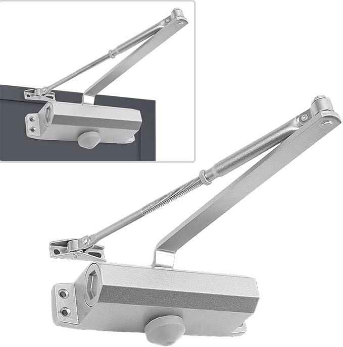 TOOSOAR Chiudiporta, Chiudiporta Automatico con Fermo, Regolabile Molla ...