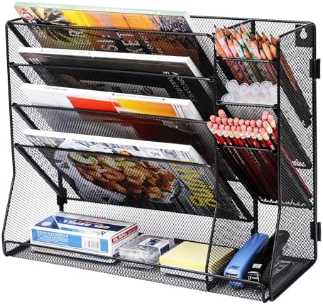 Amazon.com : superbpag Desk Organizer, 5 Tier Hanging Wall File Holder ...