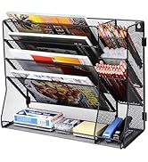 Amazon.com : superbpag Wood Hanging File Organizer, 5 Tier Wall Mount ...