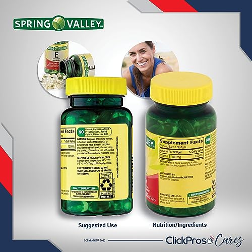 Snapklik.com : Spring Valley Vitamin E Heart Health Dietary Supplement ...