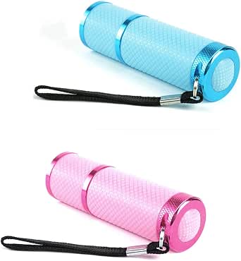 YYdsYQLQ 2 Pcs 87mm/3.42in Mini LED Torch LED Super Bright with 9 LEDs ...