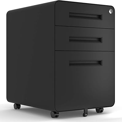 Amazon.com: Raybee 3 Drawer File Cabinets for Home Office Small Rolling ...