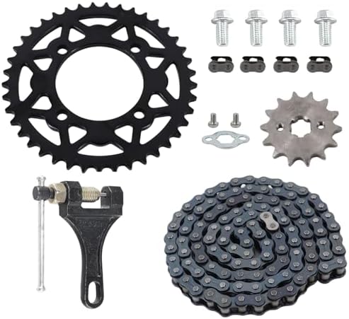 Amazon.com: Relibupdater 428 Chain Set,428 76mm 41 Tooth Rear Sprocket ...