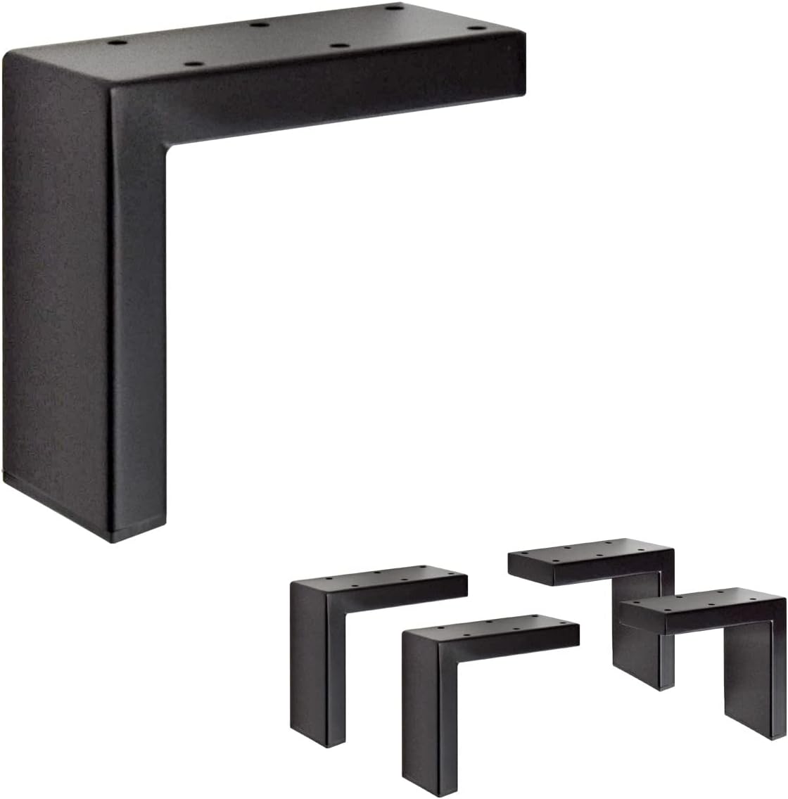 Amazon.com: AKB Hardware Set of 4 Rectangular Steel L-Style Sofa Legs ...
