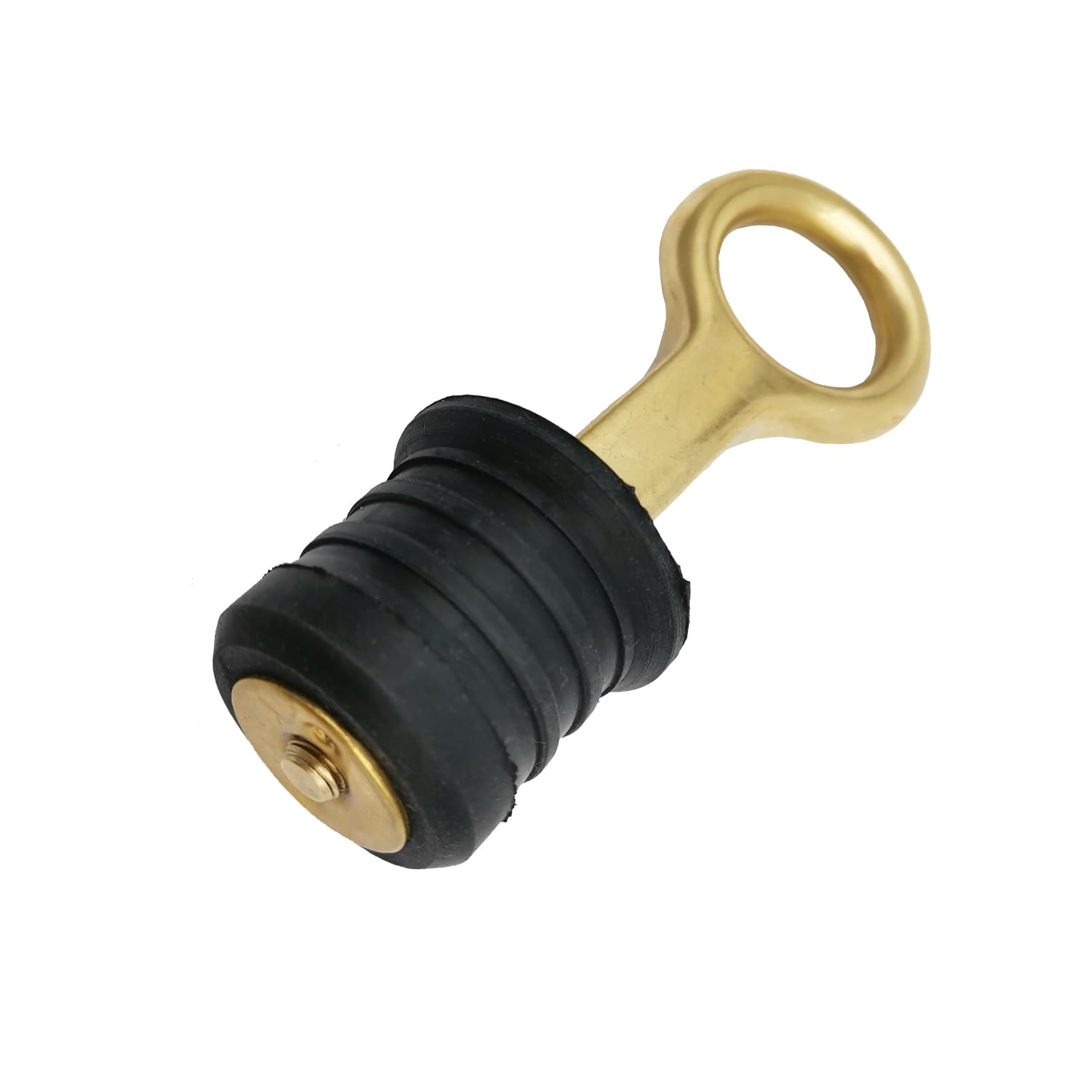 Snapklik.com : Boat Drain Plug Brass Snap Handle 1-1/4-inch Rubber ...