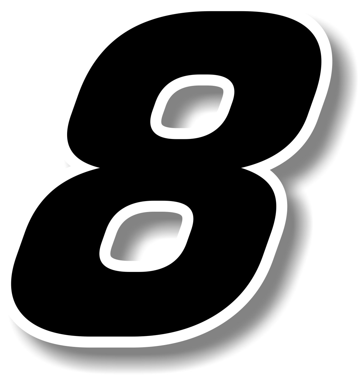 Number Eight In Black