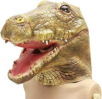 Amazon.com: SEVENMORE Crocodile Alligator Mask Creepy Animal Halloween ...