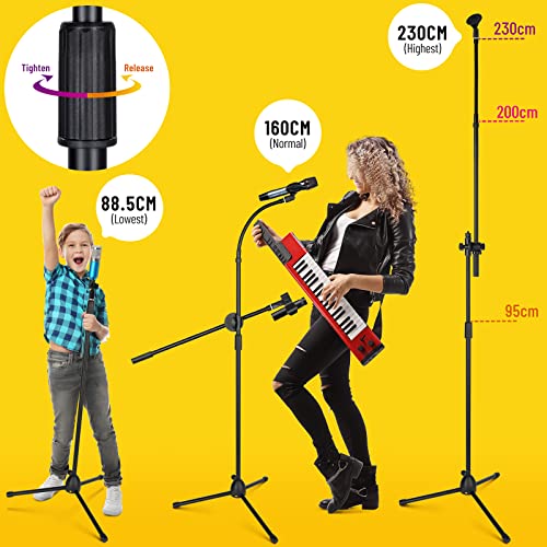CAHAYA Tripod Boom Sheet Microphone Stand Universal Metal Gooseneck Mic ...